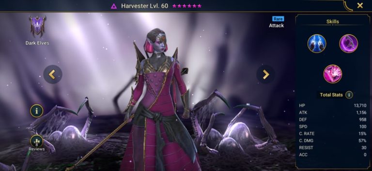 Raid Shadow Legends Harvester Build – Artifacts & Masteries Guide