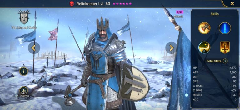 Raid Shadow Legends Relickeeper Build - Artifacts & Masteries Guide